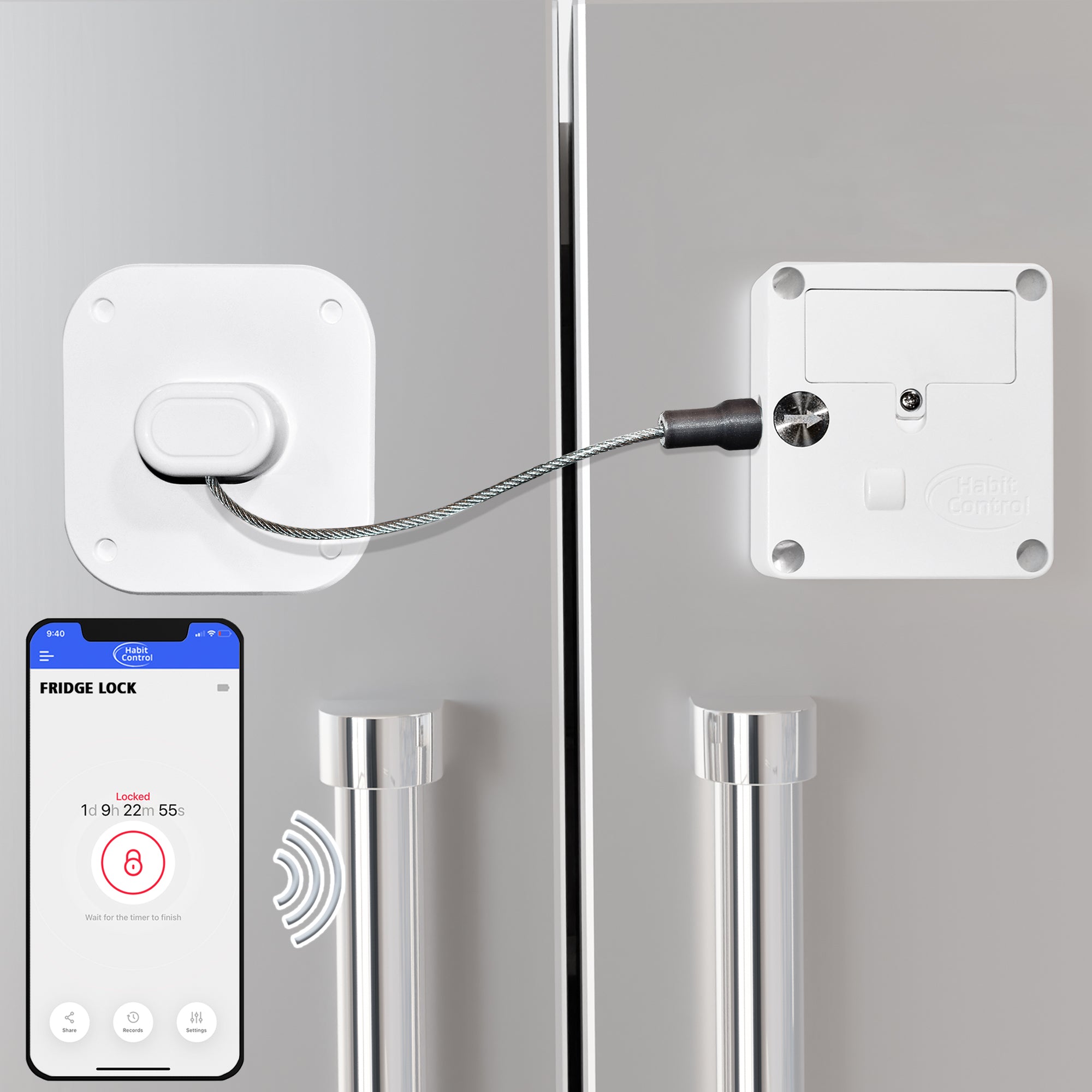 Bluetooth Refrigerator Lock with Timer for Adults, Smart Cabinet Lock ...
